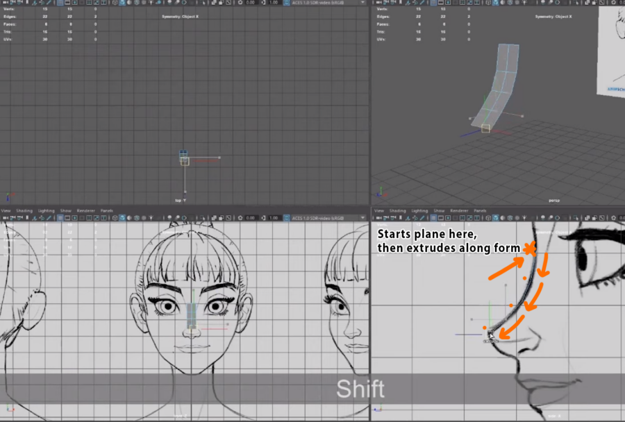 3D Head Modeling Topology & Techniques – AnimSchool Blog