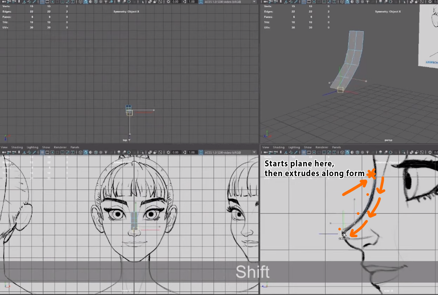 3D Head Modeling Topology & Techniques – AnimSchool Blog
